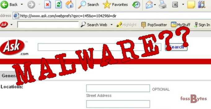 Ask Toolbar in Your Browser is a Malware: Microsoft