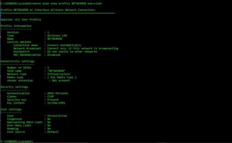 How To Find Wifi Password Using Cmd Of All Connected Networks