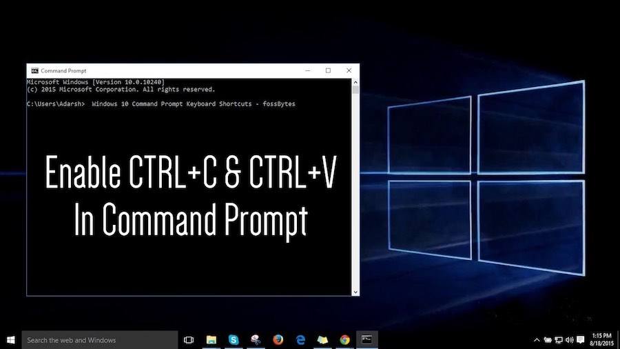How To Enable Ctrl C Ctrl V For Copy Pasting In Windows Command Prompt
