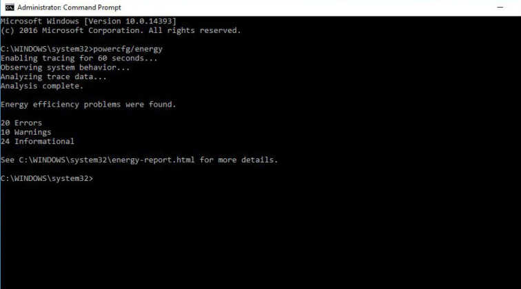 Check Battery Health And Energy Report In Windows using POWERCFG