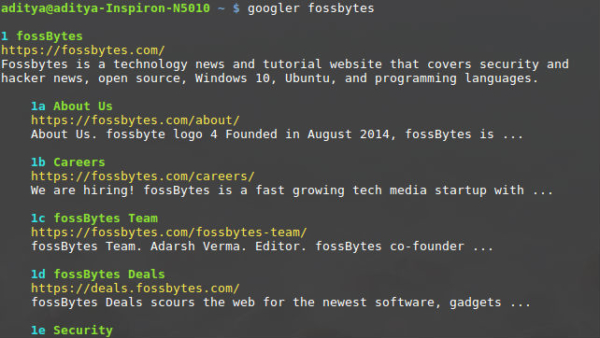 How To Google Search In Command Line Using Googler