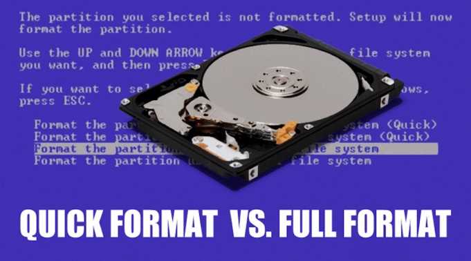 Difference Between Quick And Full Format: Which One Should I Use?