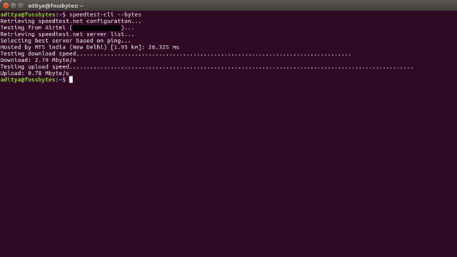 How To Test Internet Speed Using Linux Command Line