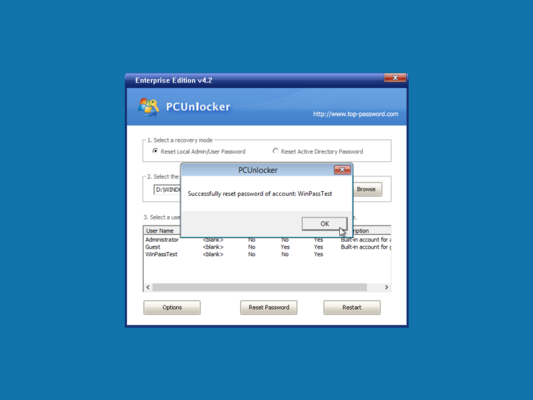 PCUnlocker Review: Reset Lost Windows Password Easily