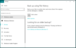 How To Backup Data In Windows 10 Using File History?