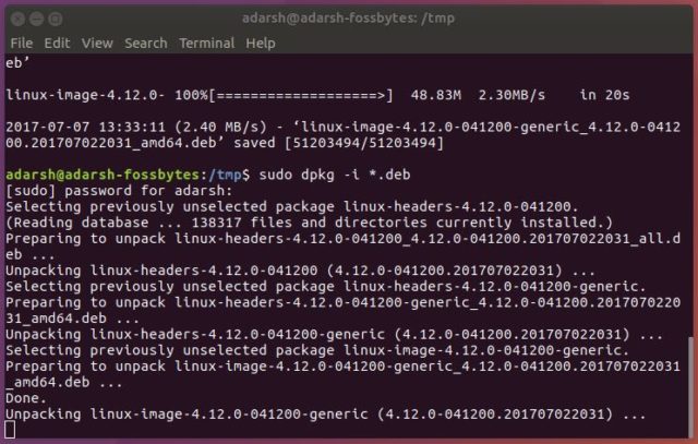 How To Install Linux Kernel 4.12 In Ubuntu And Linux Mint?