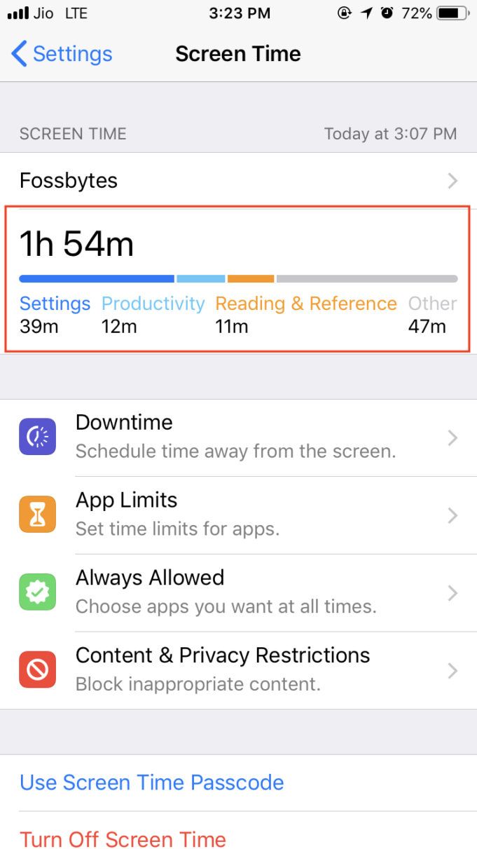 How To Use Screen Time Feature In Ios 12 And Limit App Usage In Iphone
