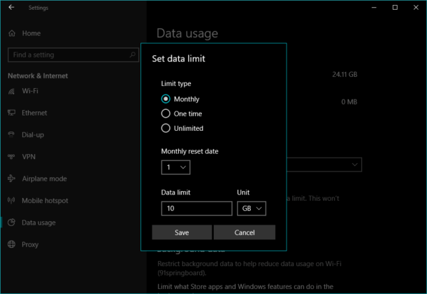 Windows 10 Data Usage How To Check Data Usage And Set Data Limit 1881