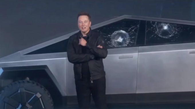 Tesla's Super Tough Glass 'Breaks On Stage' During Cybertruck Demo