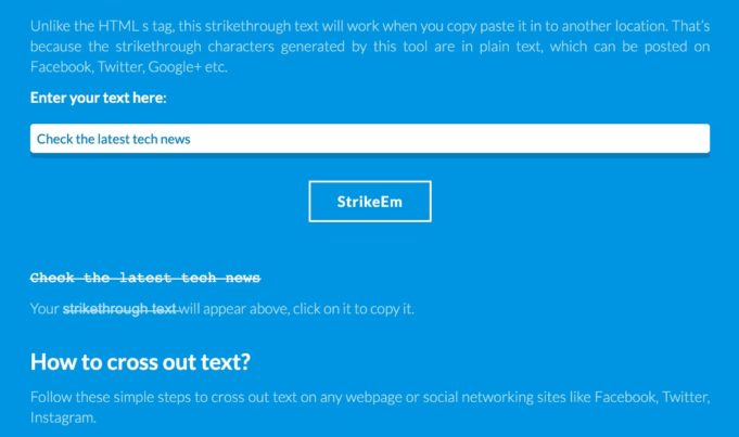 7 Best Strikethrough Text Generator Tools Online | Cross Out Text Like ...