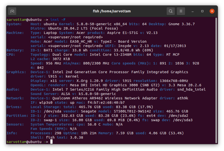 How To Get Complete Linux System And Hardware Details Using inxi?