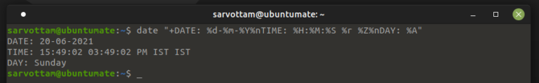 How To Display Date And Time In Linux Terminal Using Date Command