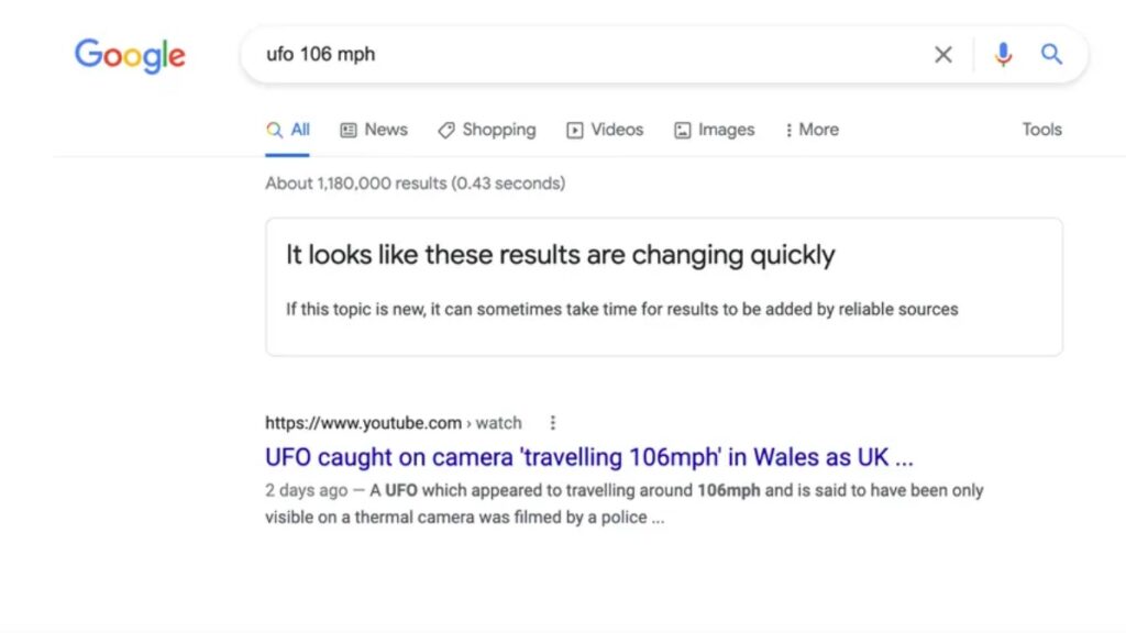 Google Search Will Now Warn You If It Does Not Have Reliable Results