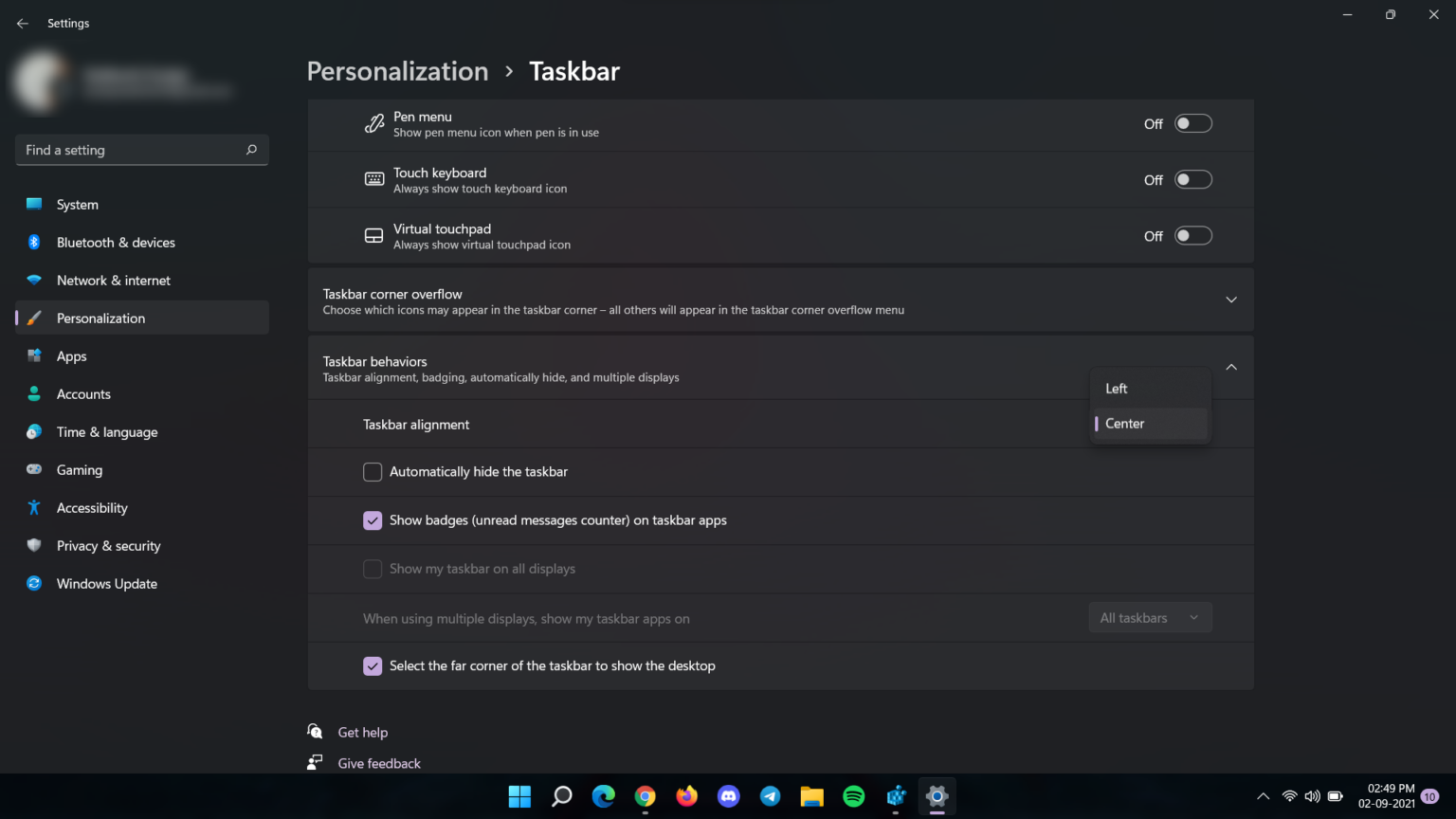How To Move Windows 11 Taskbar To Left Using Settings & Registry Editor?