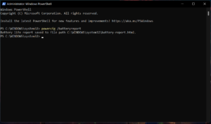 Check Battery Health And Energy Report In Windows using POWERCFG