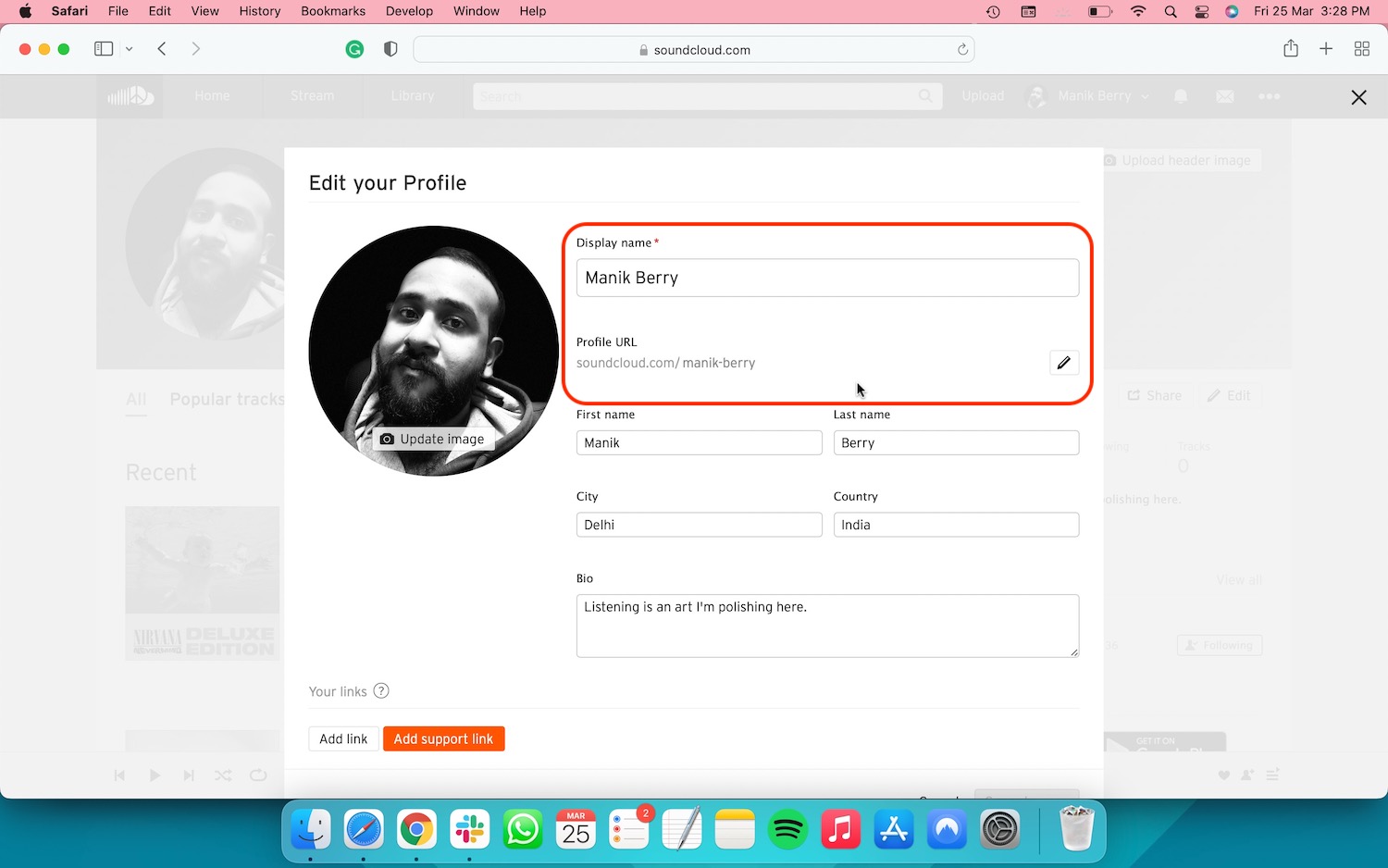 How To Change SoundCloud Username & Profile URL - Fossbytes