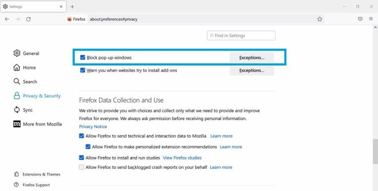 Here's How To Enable Or Disable Pop-ups In Firefox