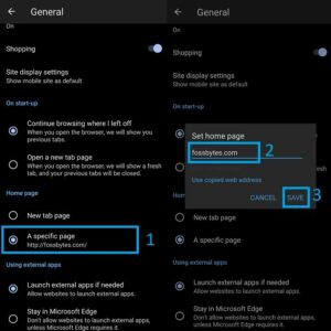 How To Set Up Homepage & Start-up Page In Microsoft Edge? - Fossbytes