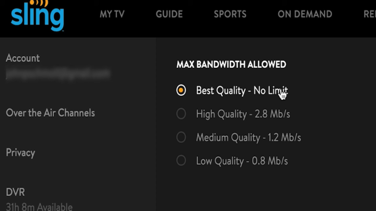 Can You Stream Sling TV On Lower Bandwidth? - Fossbytes
