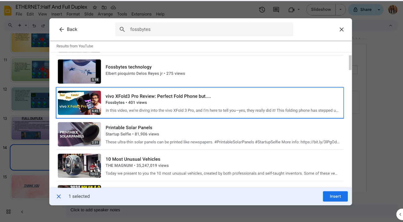 How to Put a YouTube Video in Google Slides? - Fossbytes