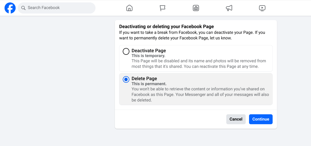 How to Delete a Facebook Page? - Fossbytes