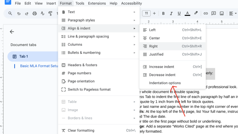How to Do MLA Format on Google Docs? - Fossbytes