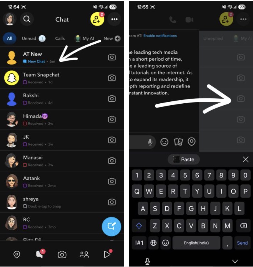 How To Half Swipe on Snapchat Without Being Seen? - Fossbytes