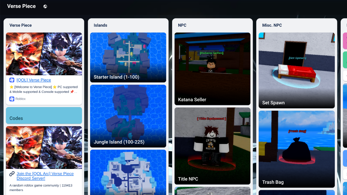Verse Piece Trello & Discord Link (2025) - Fossbytes